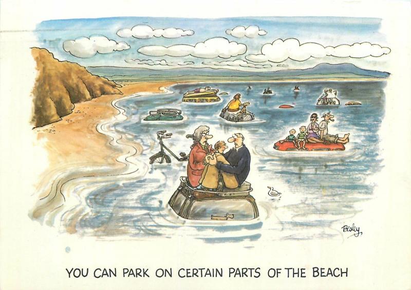 You can park on certain parts of the beach comic postcard | Topics ...