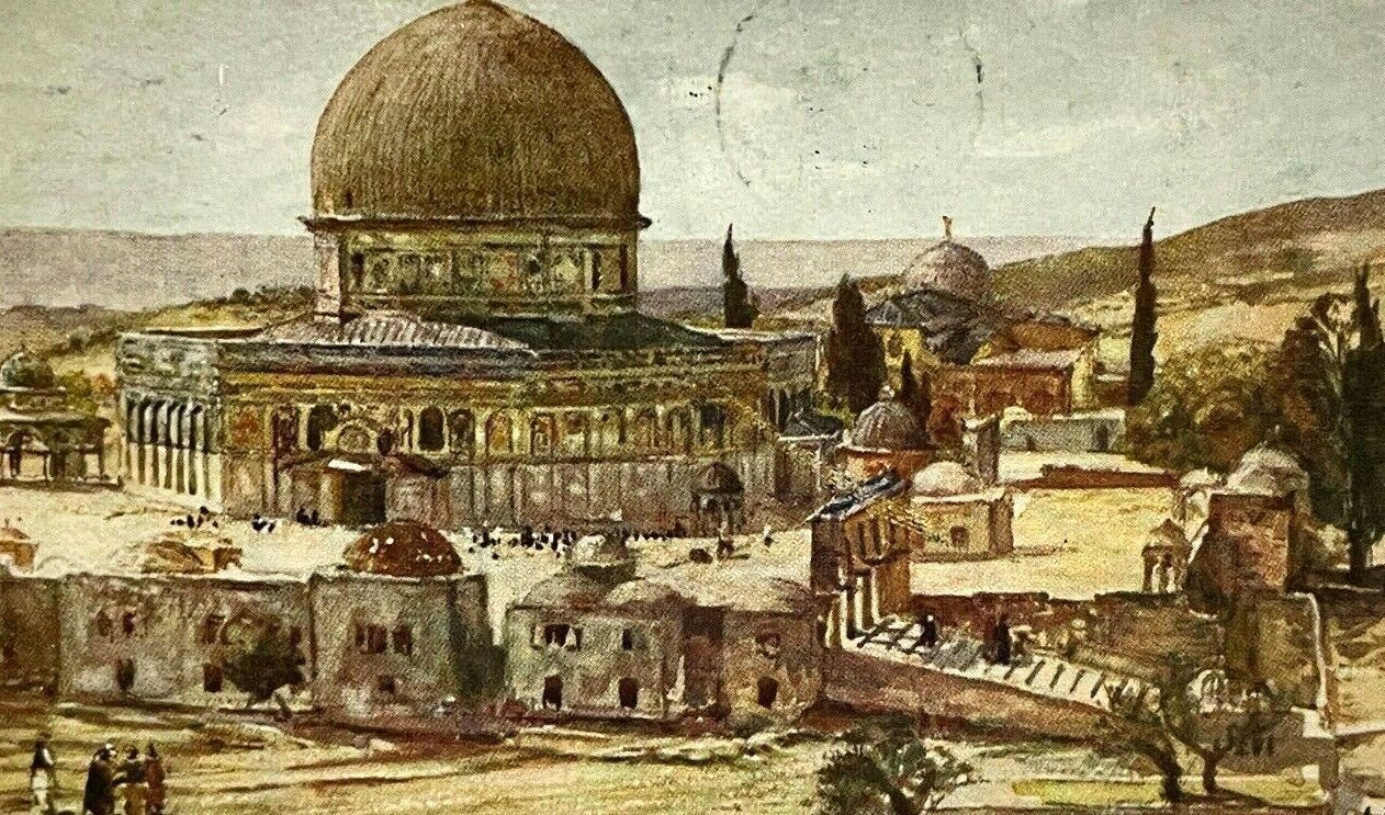 c.1900 Raphael Tuck Jerusalem Dome of the Rock Mosque Omar Vintage ...