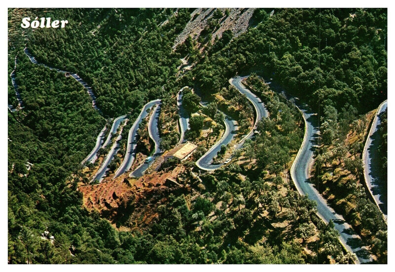 Mallorca Soller Carretera Del Coll Vista Aerea Espana Chrome Postcard ...