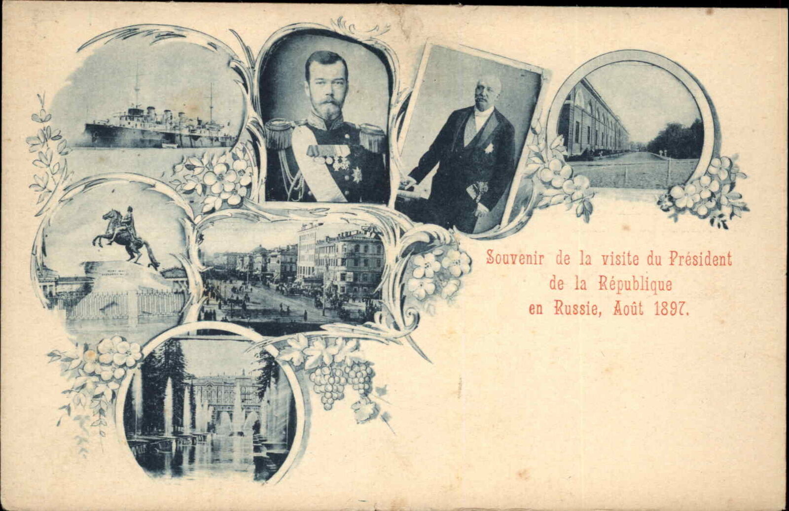 Russian Czar Nicholas August 1897 Presidential Visit Postcard | Topics ...