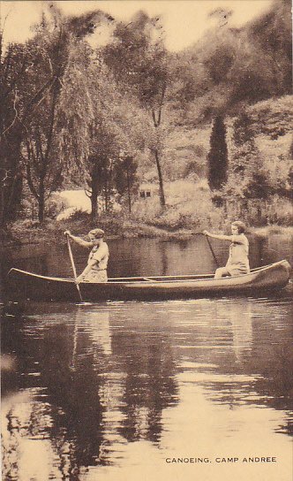 Canoeing At Camp Andree New York Artvue | United States - New York ...