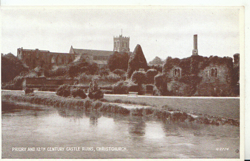 Dorset Postcard - Priory and 12th Century Castle Ruins, Christchurch ...