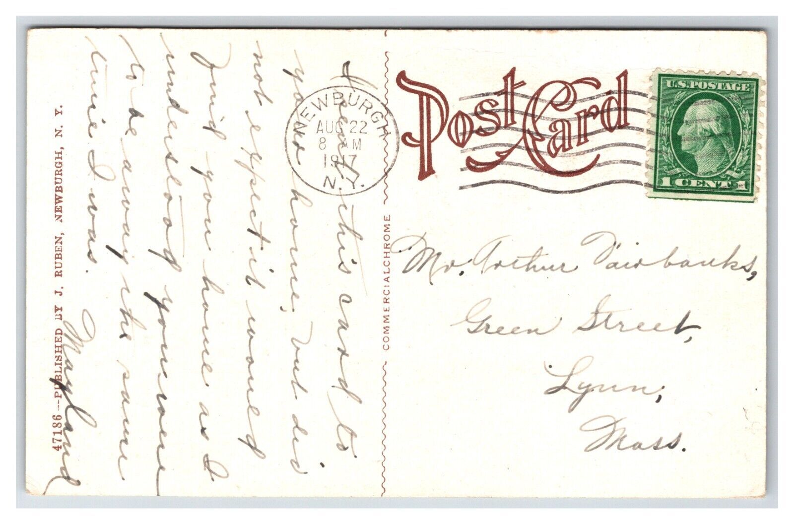 Entrance To Downing Park Newburgh New York NY 1917 WB Postcard U2 ...