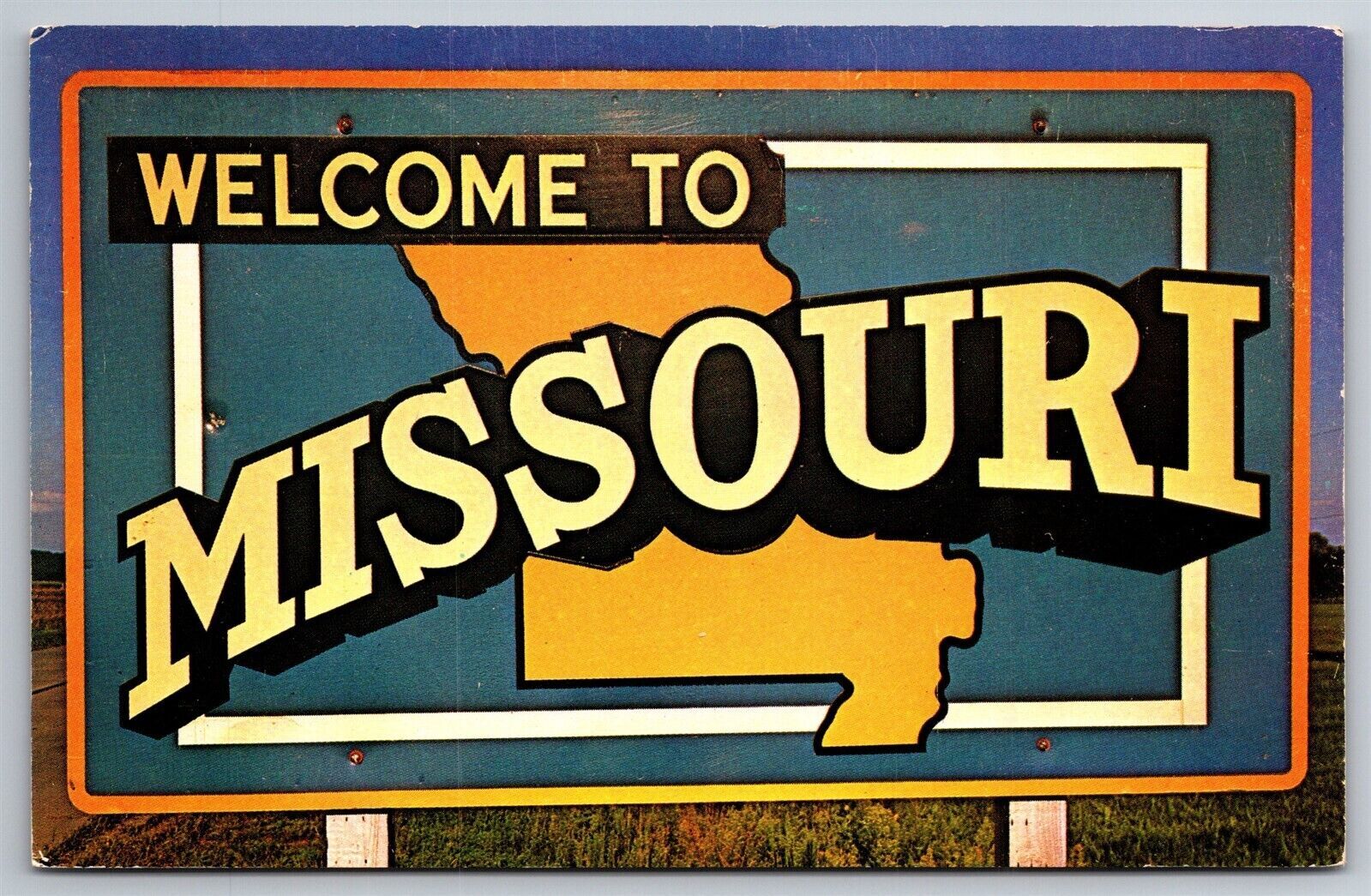 Welcome To Missouri Overlay State Map MO Postcard S23 | United States ...