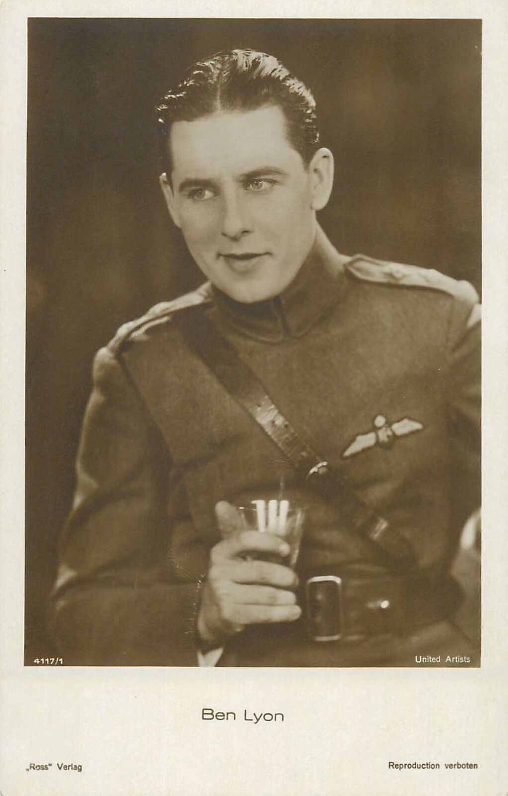 Actor Postcard Ben Lyon movie scene soldier military uniform | Europe ...