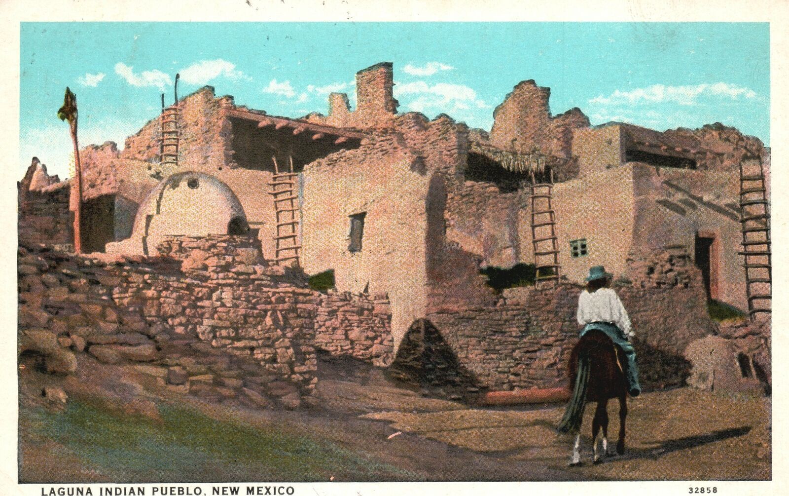 Vintage Postcard Laguna Inhabitants Of Keresan Tribe Indian Pueblo New ...