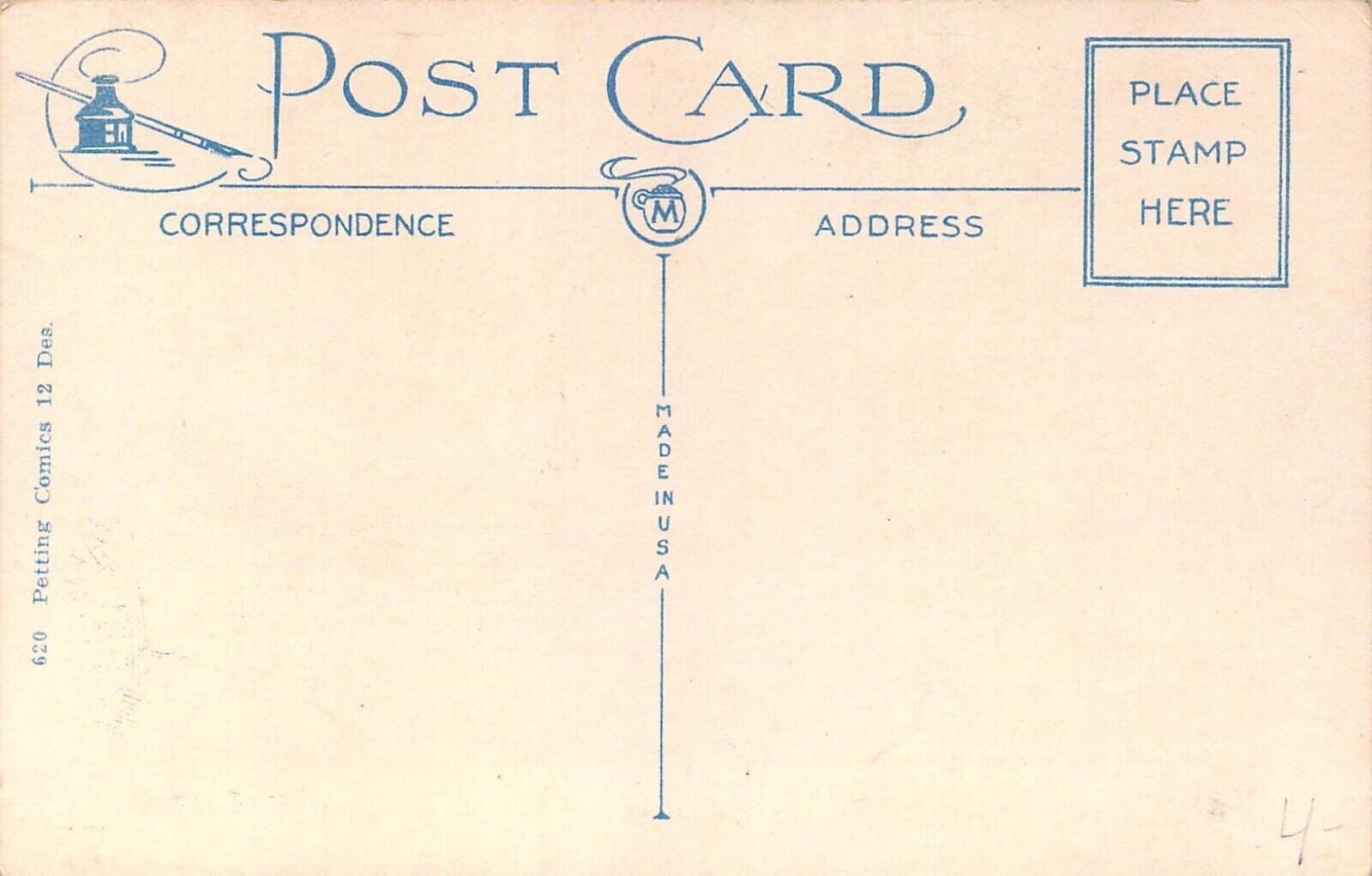 c.'16, Risque Petting Comic, Flapper, A Dive for the Neck, Old Postcard ...