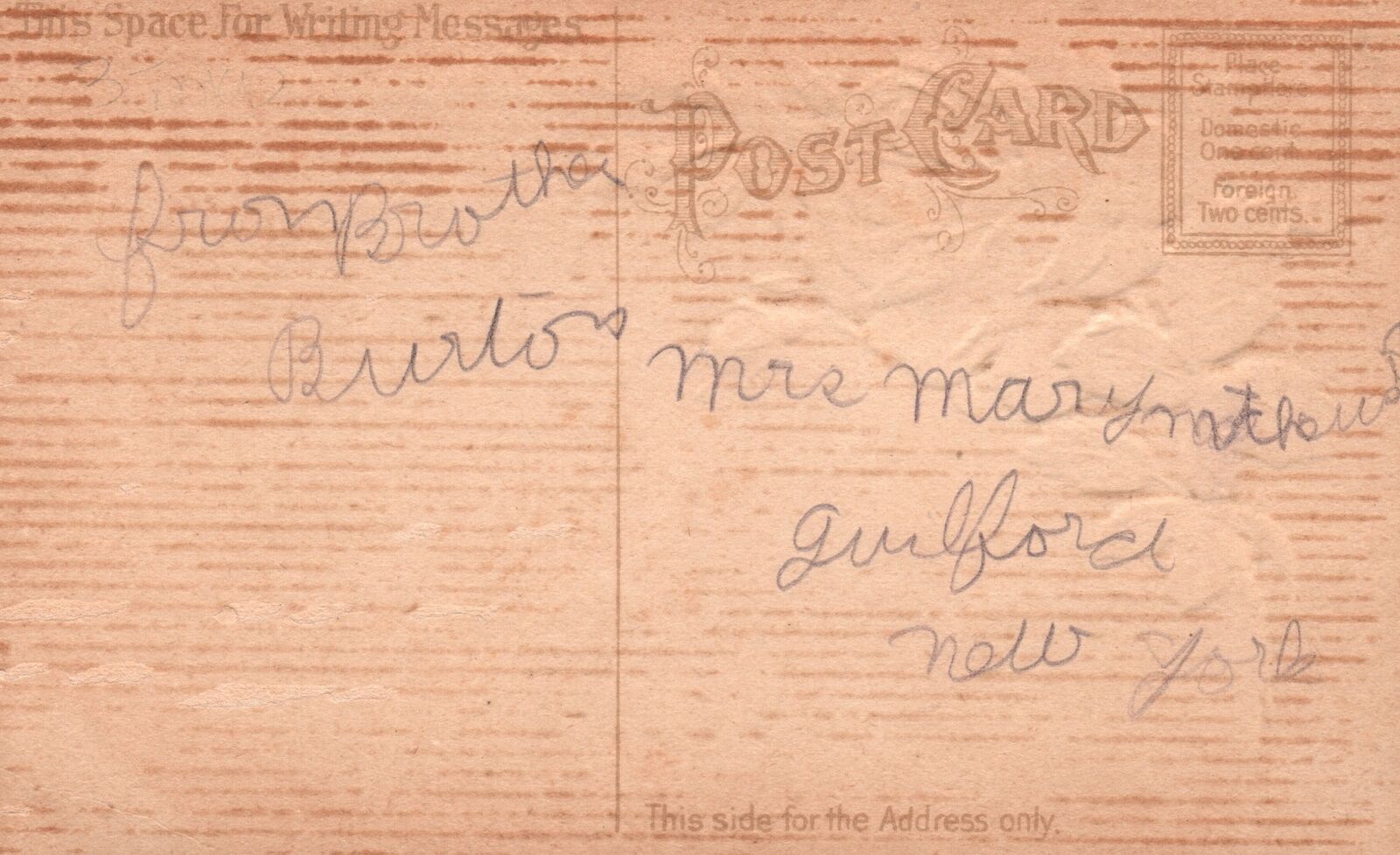 Vintage Postcard Best Wishes Landscape Background With Flowers And ...