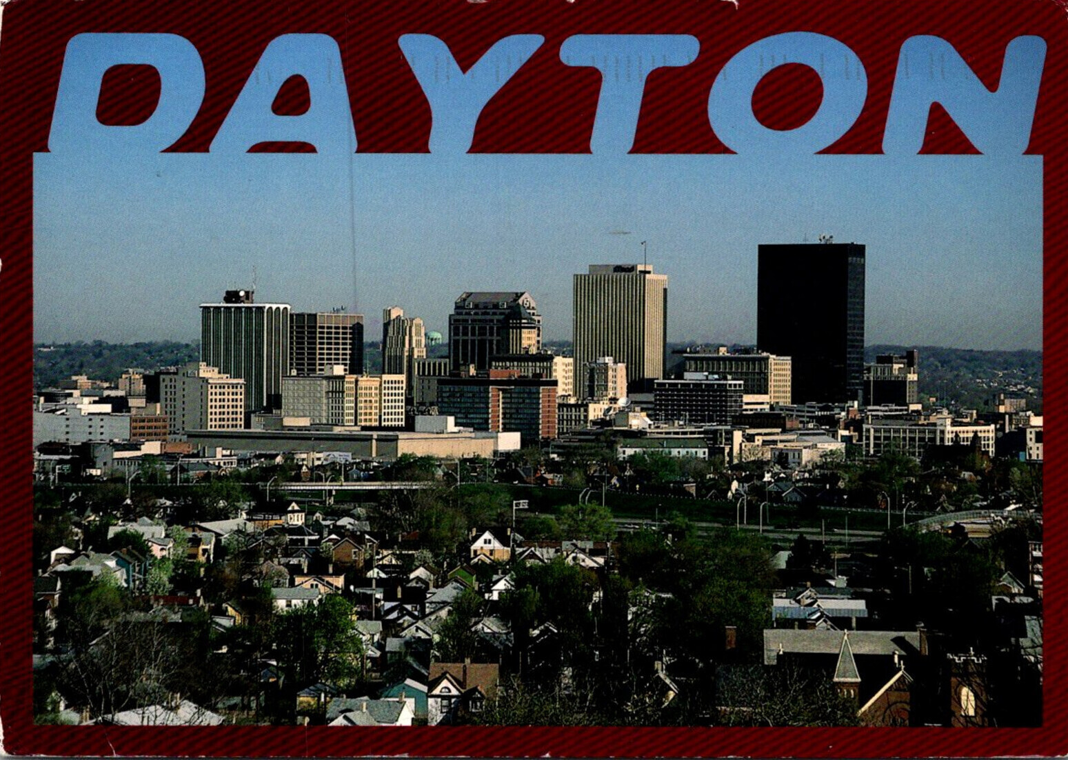 Ohio Dayton Skyline On A Sunny Day 1996 | United States - Ohio - Dayton ...