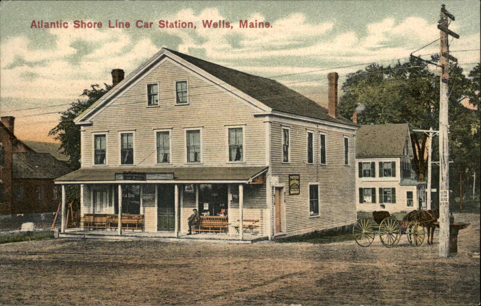 Wells Beach Maine ME Train Station Depot Railroad Atlantic Shore Line ...