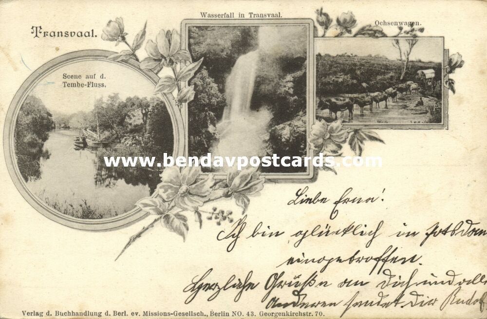 south africa, TRANSVAAL, Multiview, Waterfall, Ox Cart, Tembe River ...