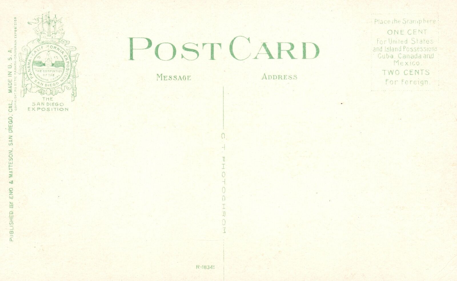 Vintage Postcard Japanese Tea Garden Coronado San Diego California Eno ...