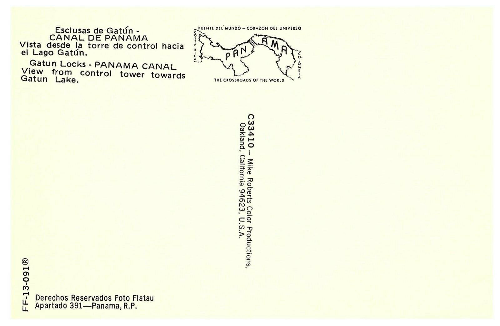 Panama Canal Cargo Ship View From Control Tower Sich Gatun Lake ...