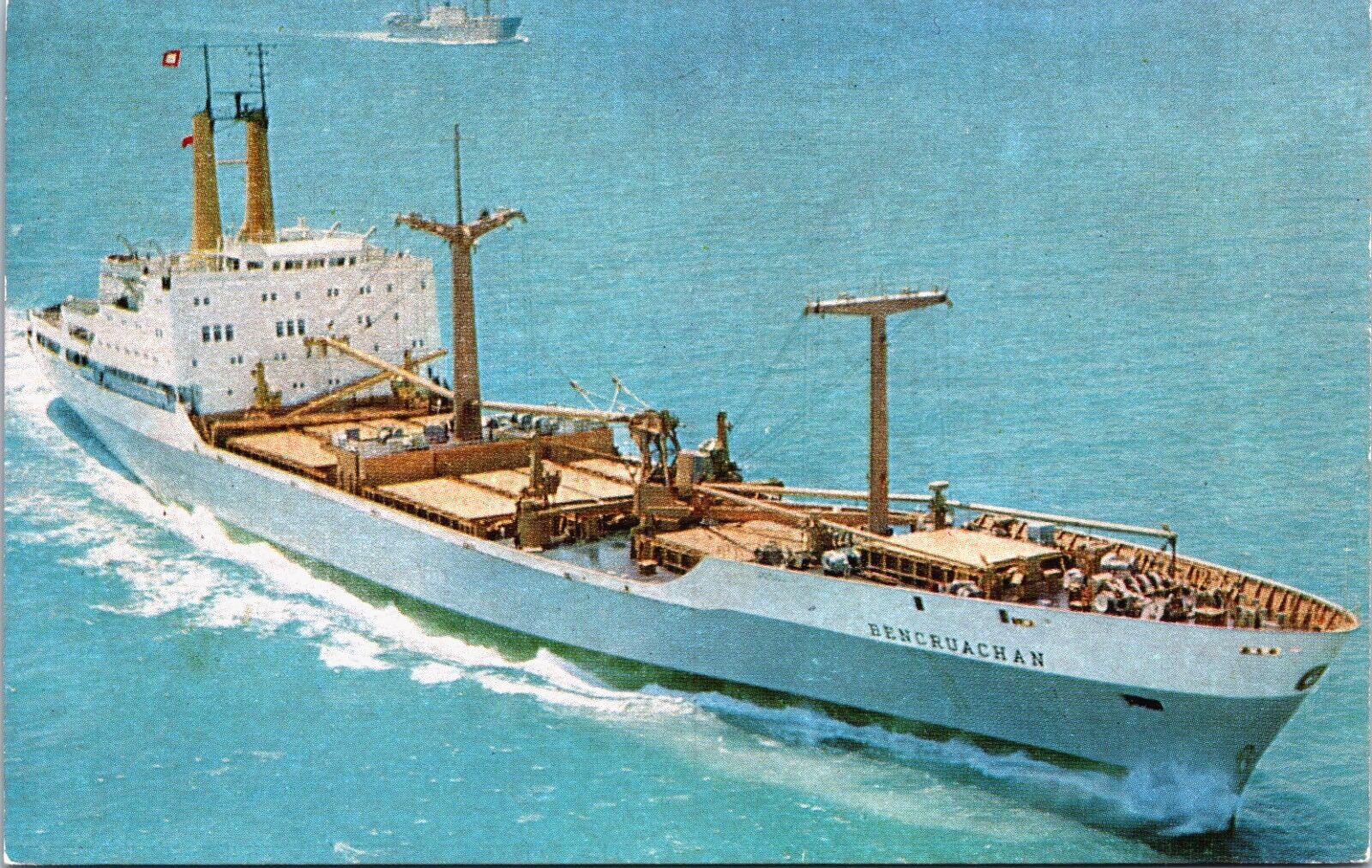 S.S. Bencruachan Cargo Ship The Ben Line Nautica Vintage Postcard C168 ...