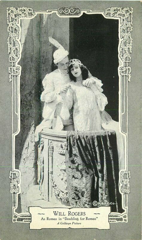 1922 Silent Movie Actor Advertising 1922 Will Rogers Postcard 22-240 ...