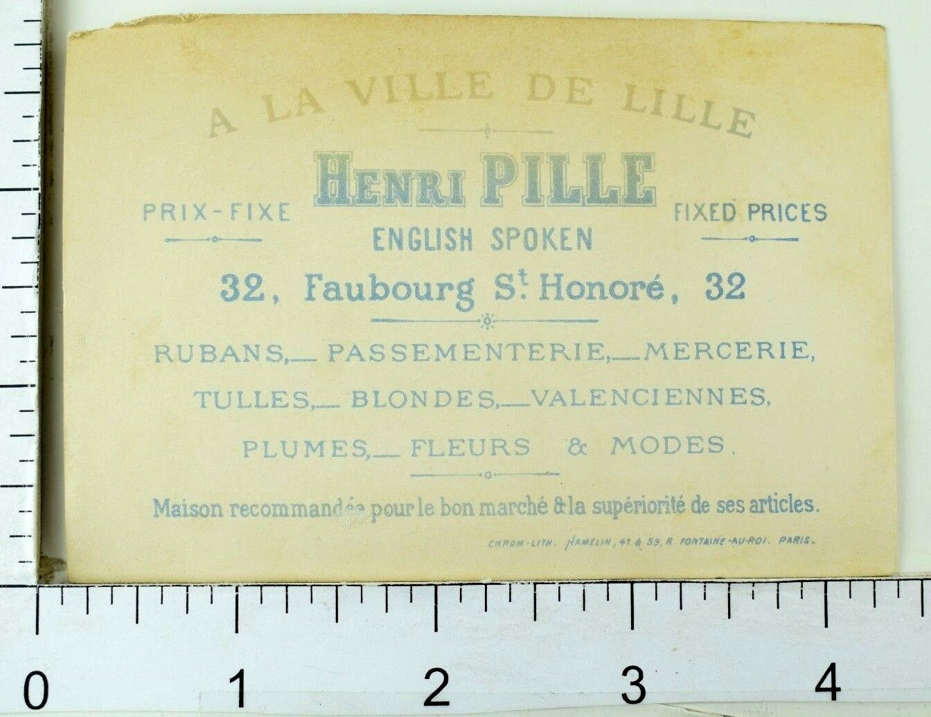 1880's Lovely Clothing Store Scene A La Ville De Lille Victorian Trade ...