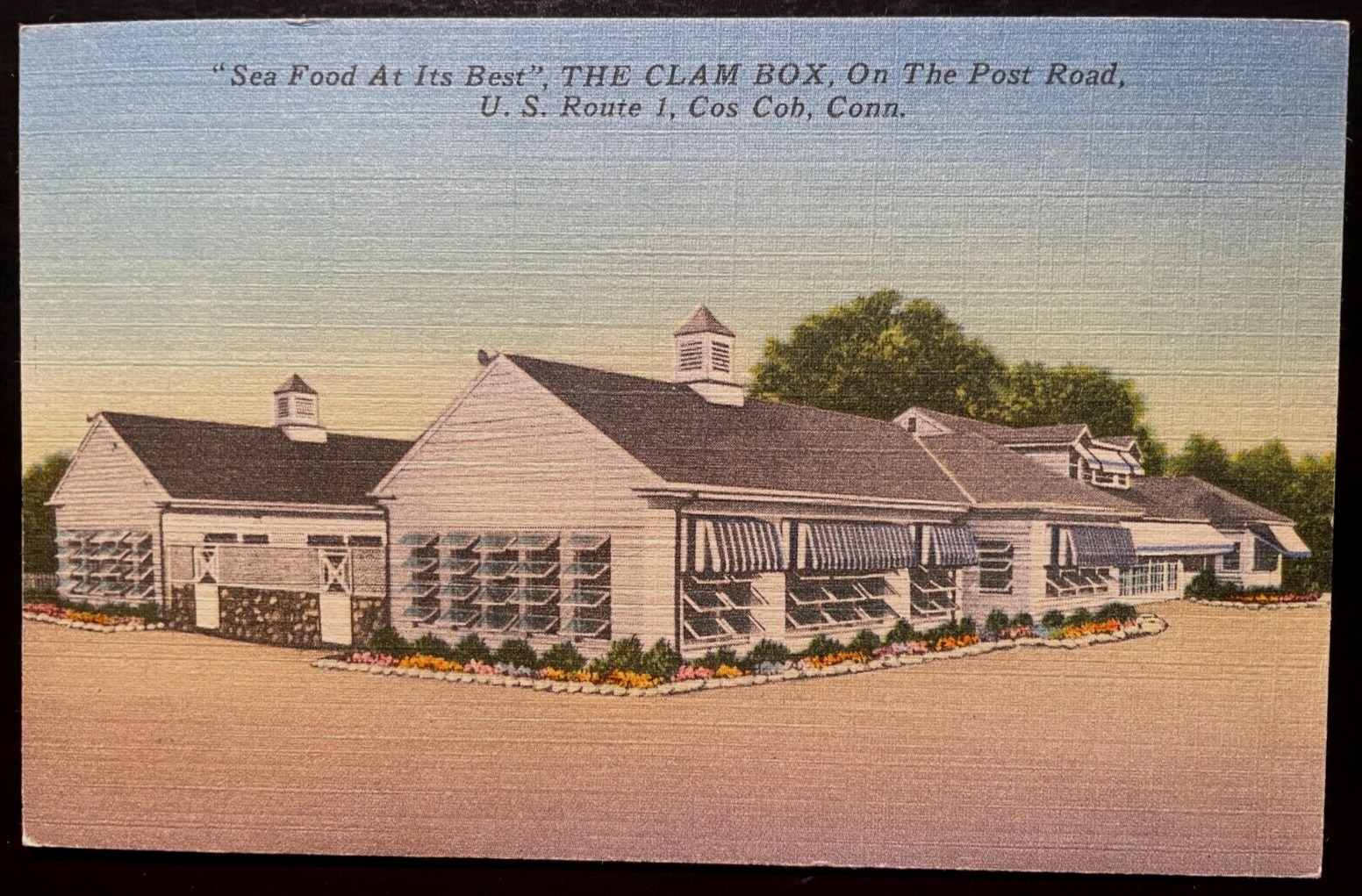 Vintage Postcard 1930-1945 The Clam Box Restaurant Cos Cob, Connecticut ...