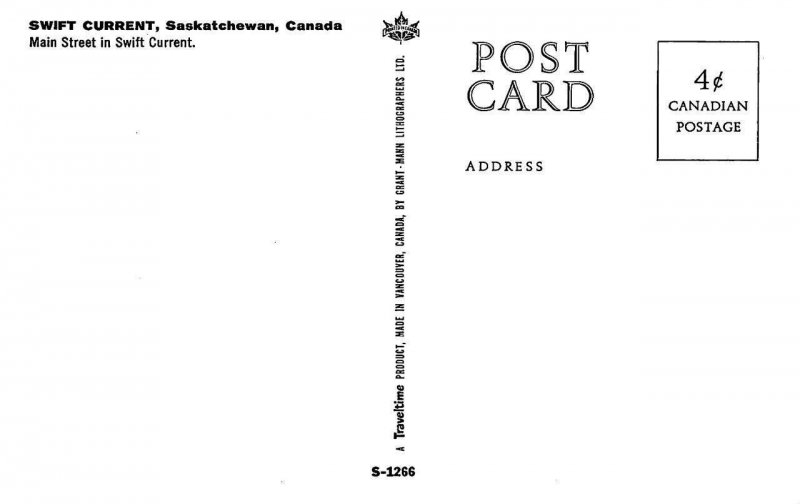 SWIFT CURRENT Main Street Scene '50s Cars Saskatchewan c1960s Vintage ...