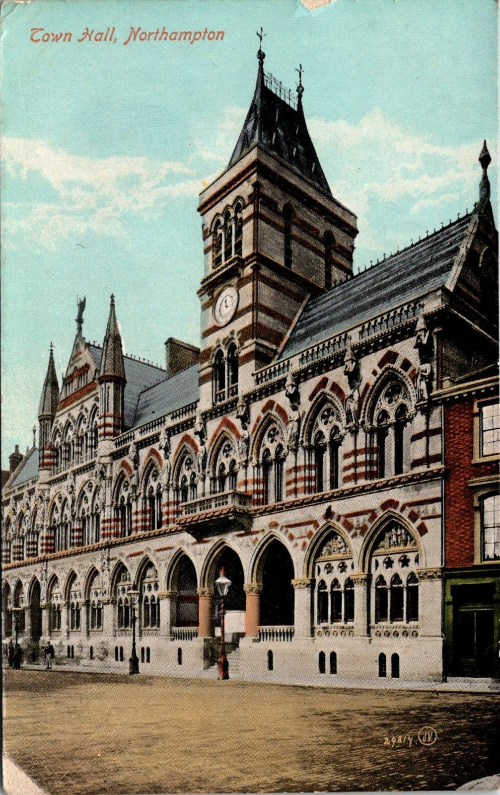 Vintage Postcard Town Hall and Frontage Area Northampton England C ...