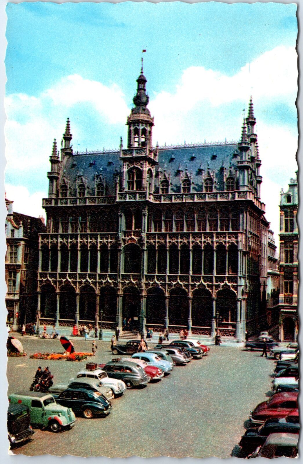 Vintage Postcard the Grand Palace & Central Market Brussels Belgium ...