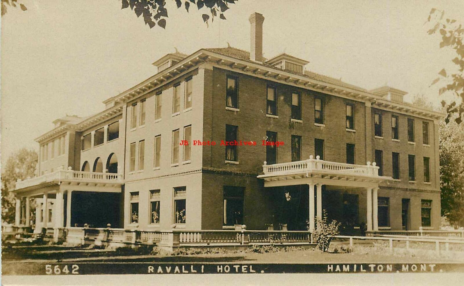 MT, Hamilton, Montana, RPPC, Ravalli Hotel, Exterior View, Photo No ...