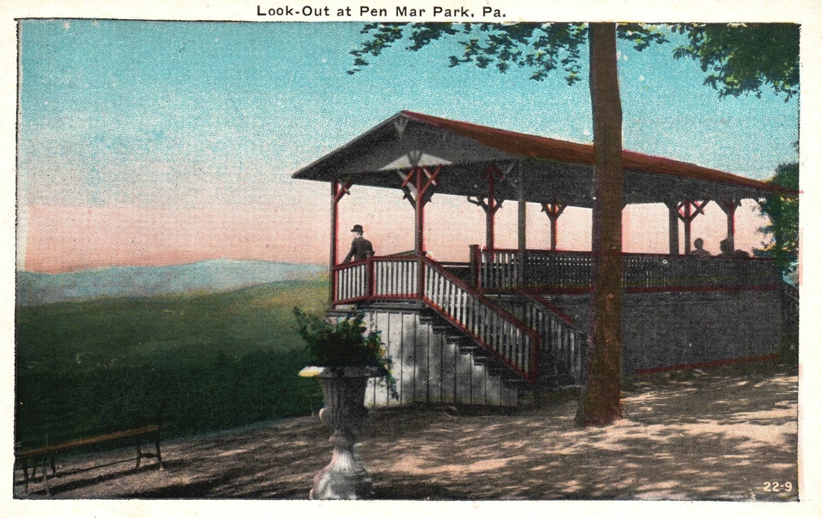 Vintage Postcard 1920's Look-Out at Pen Mar Park Pennsylvania PA ...