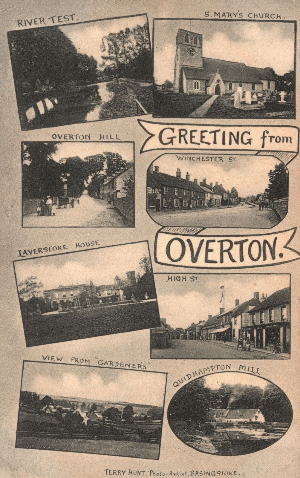 Vintage Postcard 1910's Multi View Famous Places Greetings From Overton ...