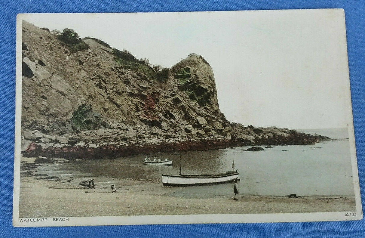 Vintage Postcard Watcombe Beach Torquay Devon D1A | Europe - United ...