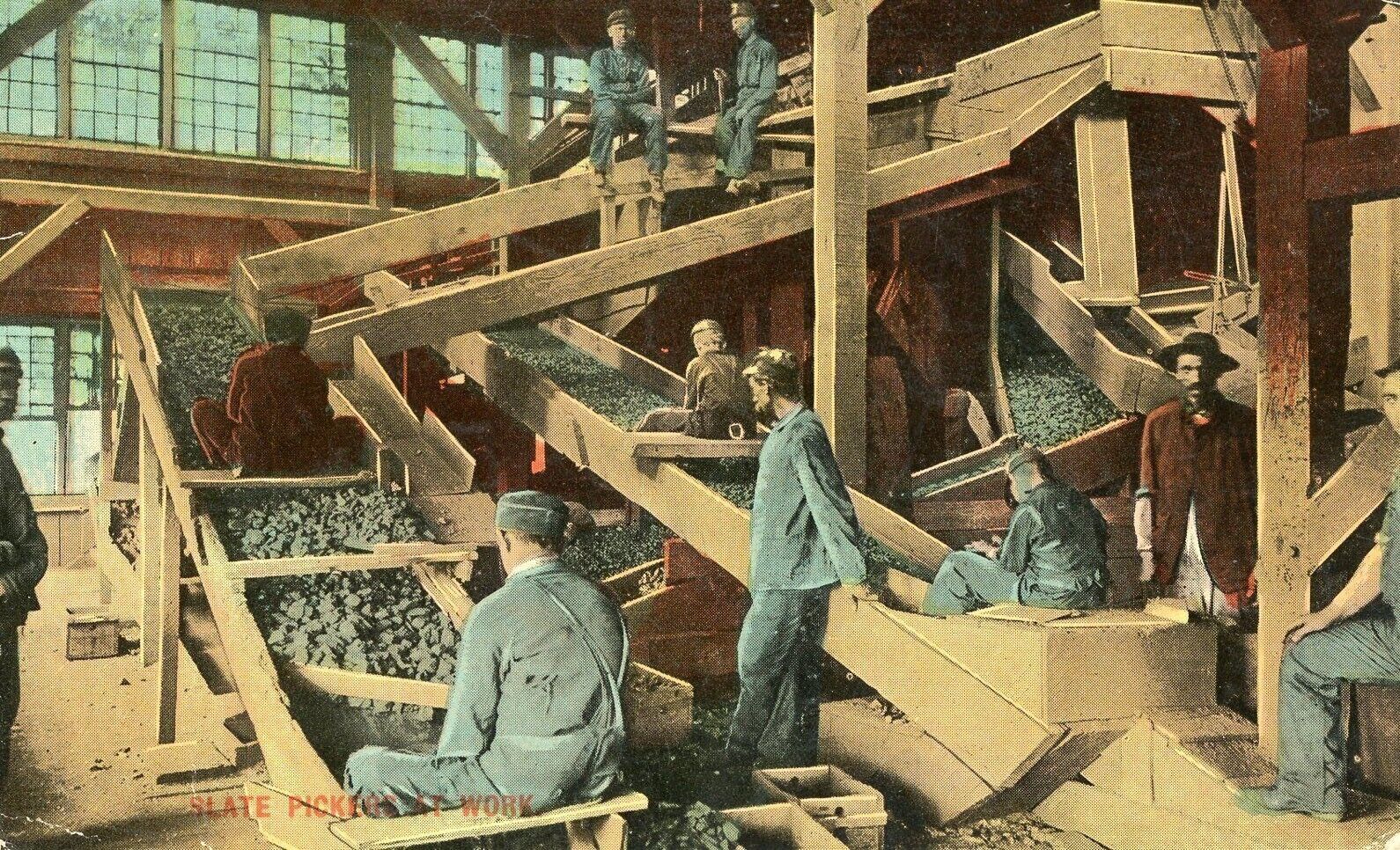 Postcard 1913 View of Coal Mining Slate Pickers in Pennsylvania. S6 ...