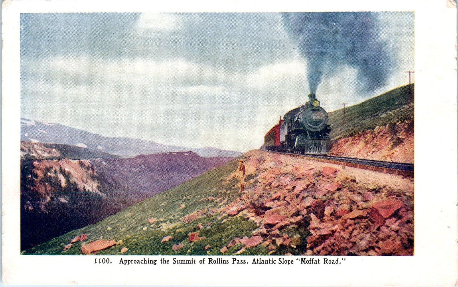 ROLLINS PASS, CO Colorado Moffat Road RAILROAD TRAIN c1900s Postcard ...