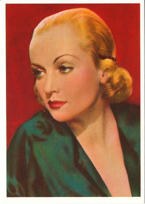 Carole Lombard Actress in the 1930s Colorized Modern Postcard | Topics ...