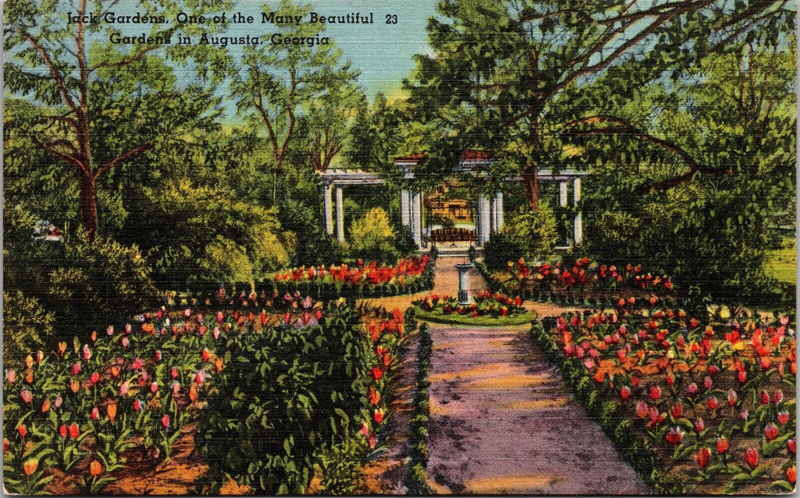 Jack Gardens Augusta Georgia Flowers Scenic Pavillion Pathways Linen ...