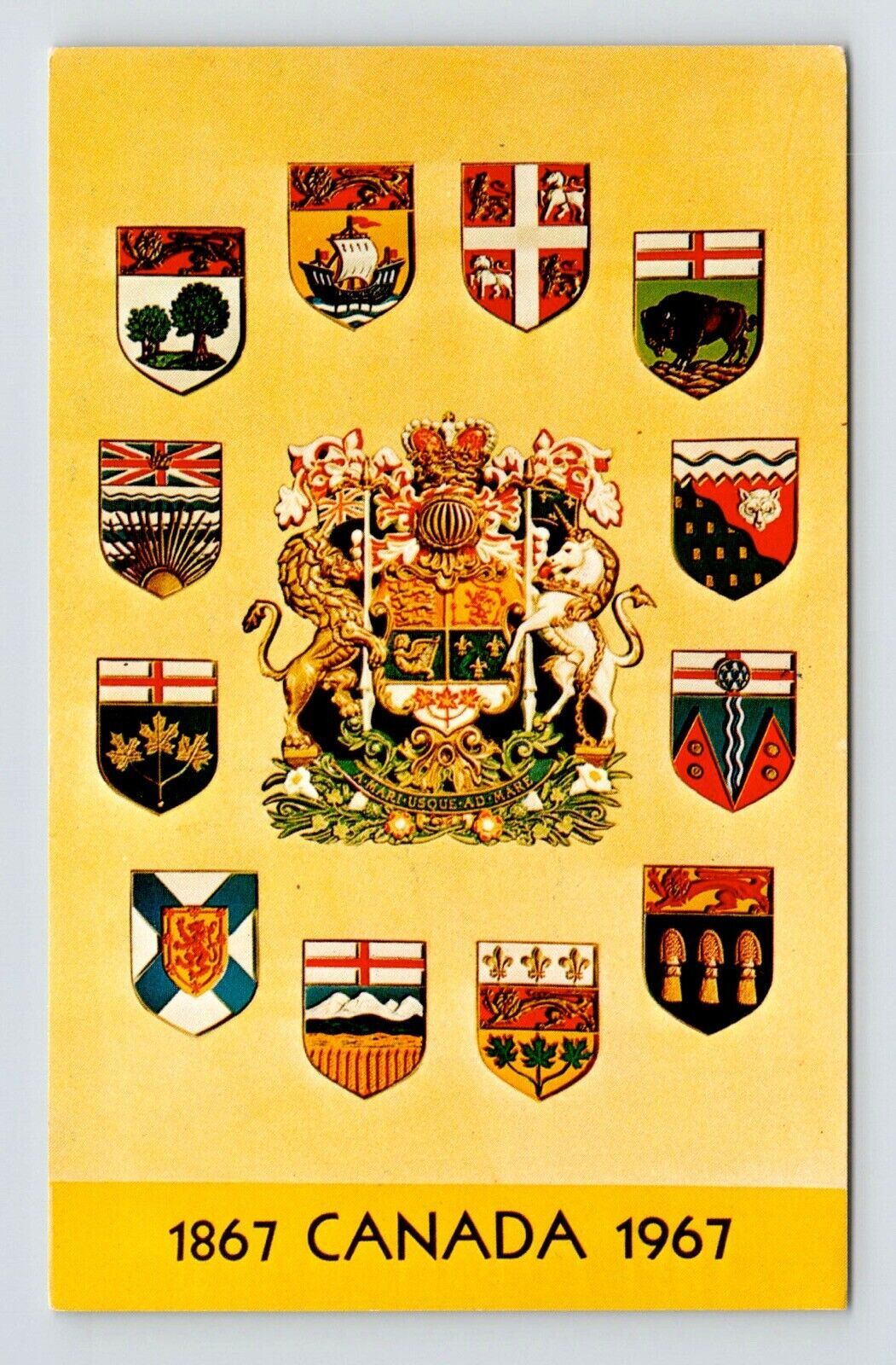 Emblems Canada Newfoundland Manitoba NW Territories Yukon Saskatchewan ...