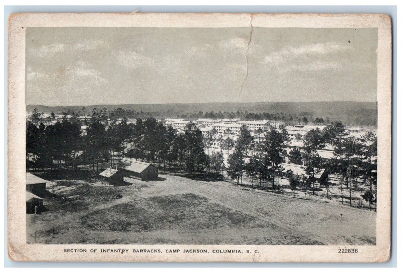 Columbia South Carolina Postcard Section Of Infantry Barracks Camp ...