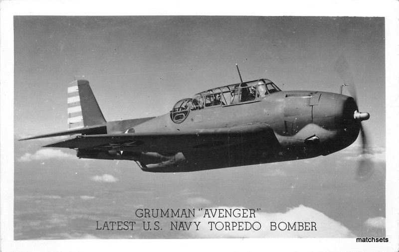 1940s WW2 Military Aircraft Grumman Avenger Torpedo Bomber RPPC ...