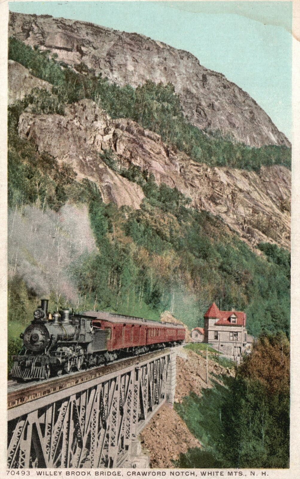Vintage Postcard Willy Brook Bridge Crawford Notch White Mountains New ...