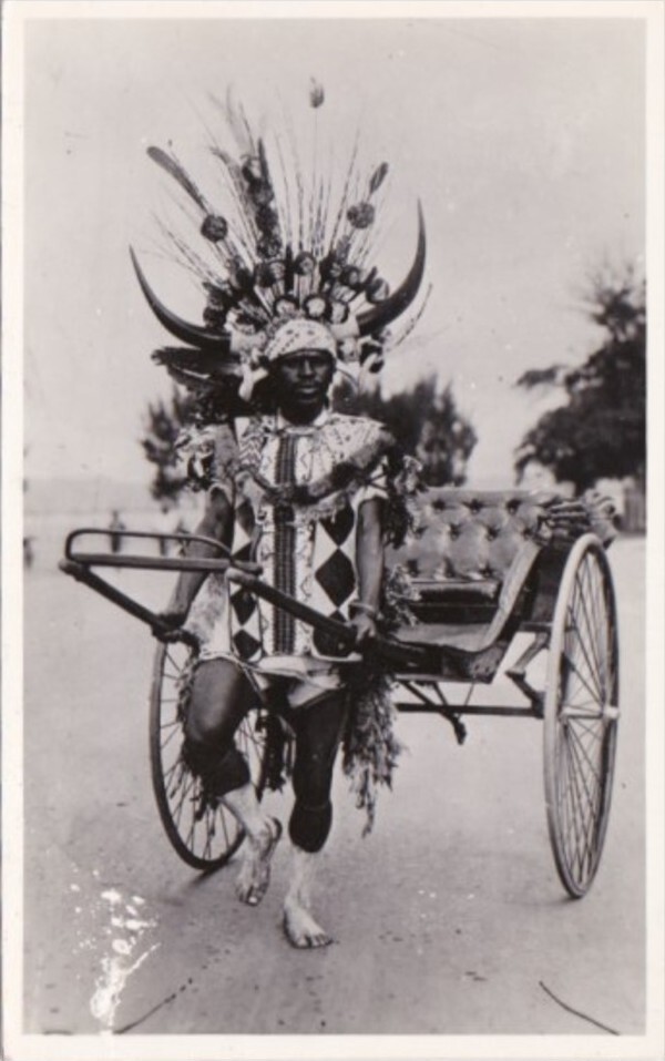 South Africa Durban Rickshaw and Native Driver Real Photo | Africa ...