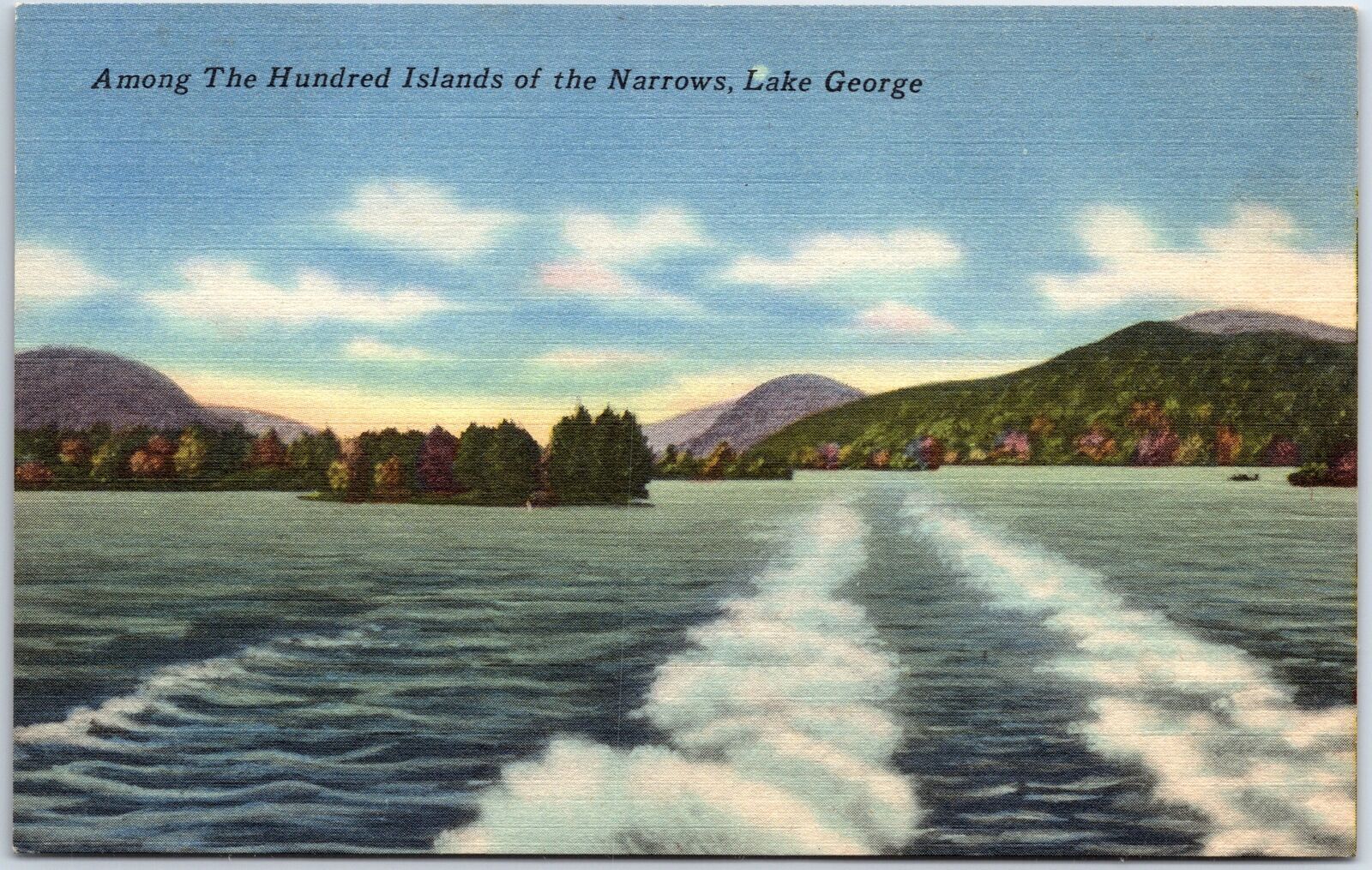 Vintage Postcard Among the Hundreds of Islands of the Narrows Lake ...