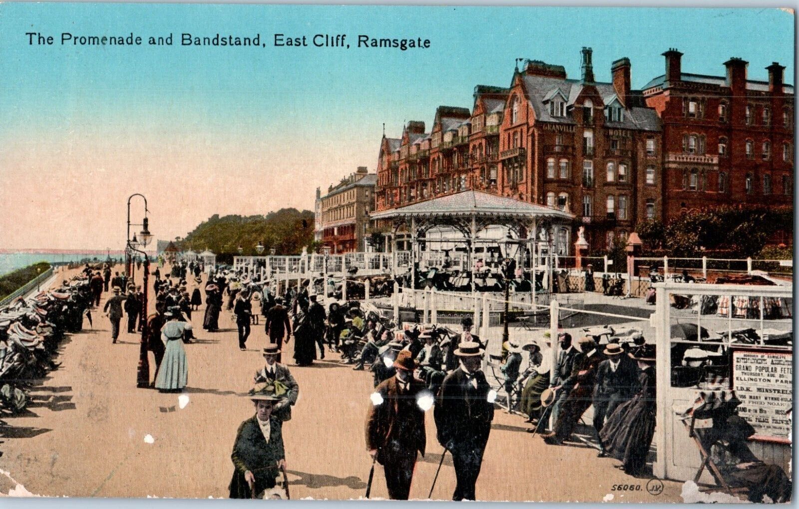 The Promenade and Bandstand East Cliff Ramsgate England Postcard ...