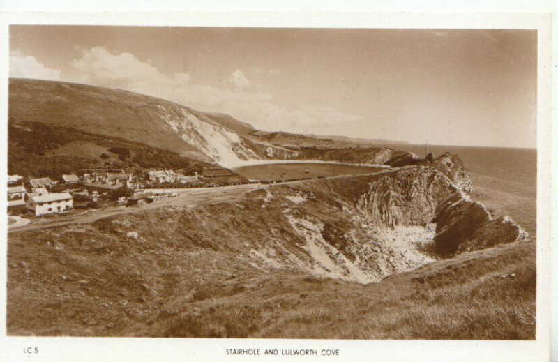 Dorset Postcard - Stairhole and Lulworth Cove - Real Photograph - Ref ...