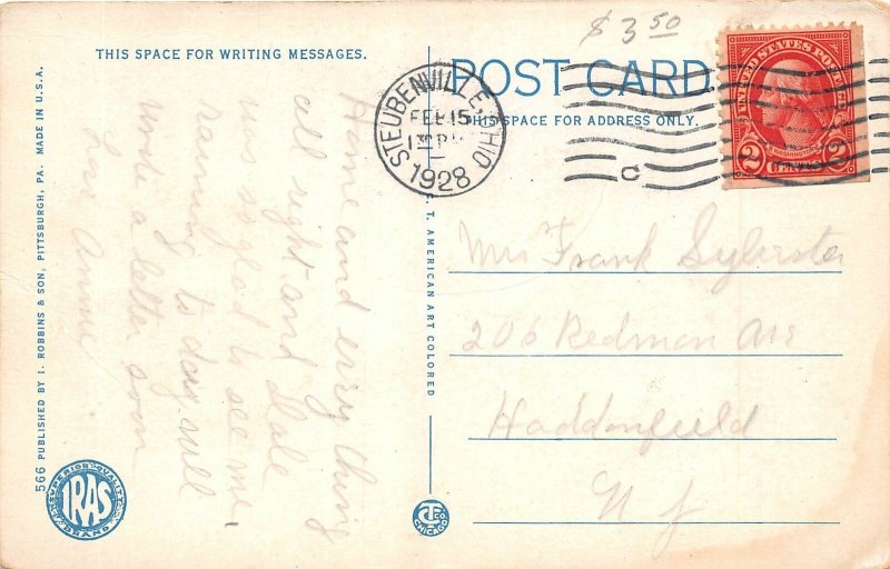 J28/ Steubenville Ohio Postcard c1910 Panhandle Railroad Station Depot ...