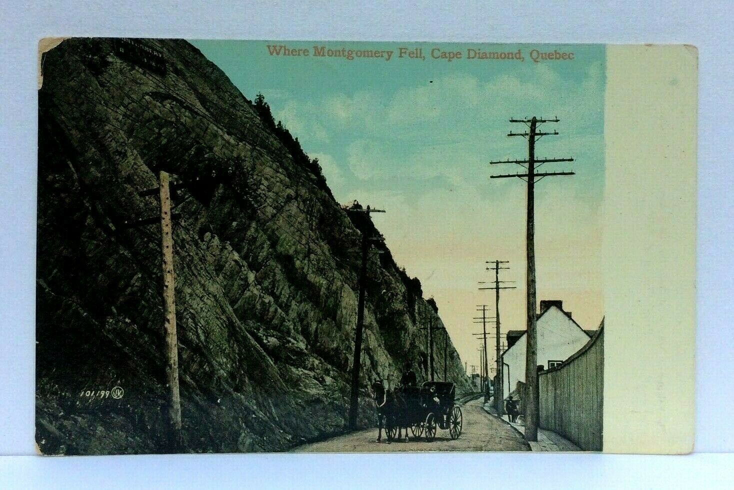 Cape Diamond Quebec Canada Horse & Buggy Where Montgomery Fell Vintage ...