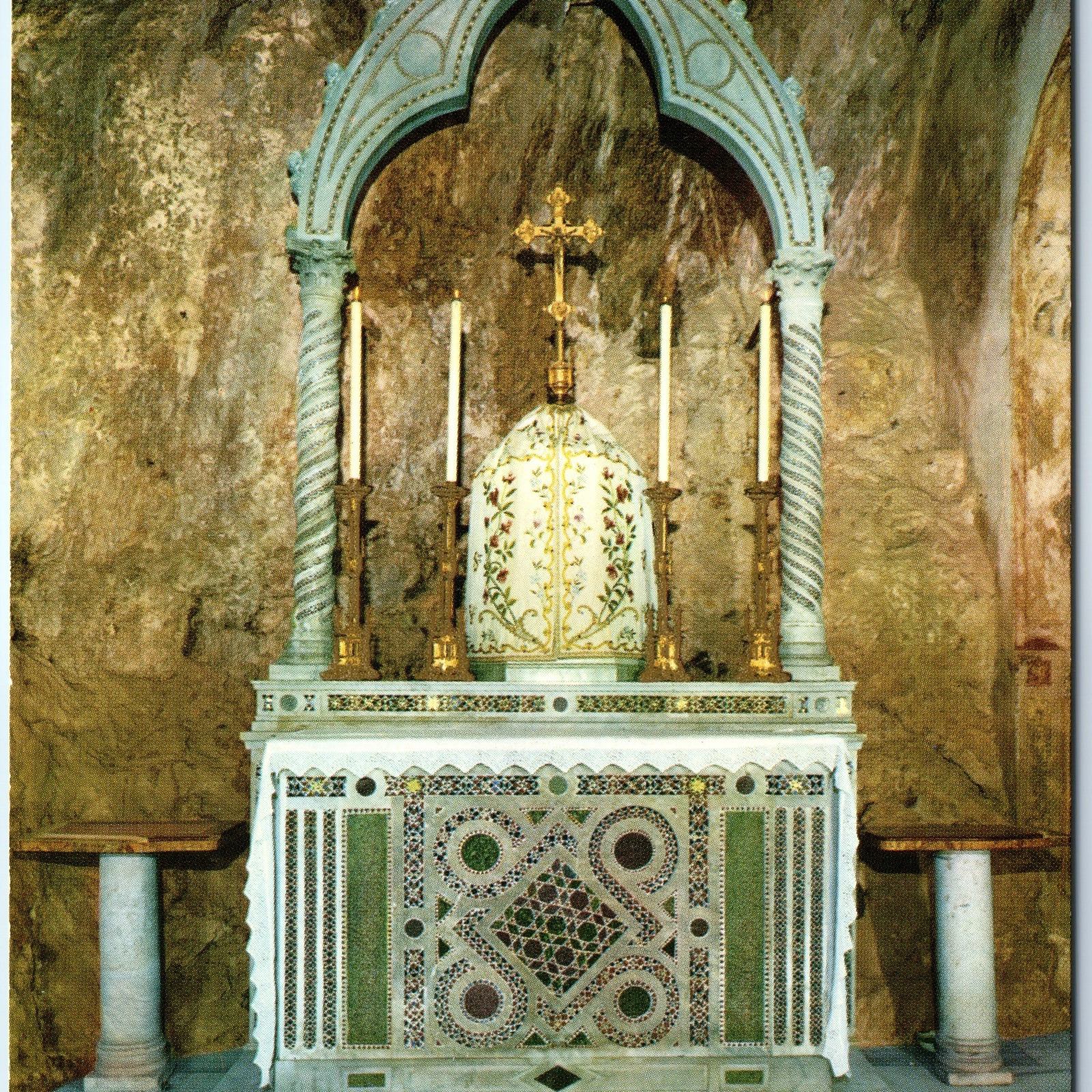 c1970s Subiaco, Italy Sacro Speco Cosmatesque Altar 13th Century Chrome ...