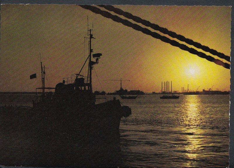 Bahrain Postcard - Sunset at Mina Sulman, Manama RR677 | Asia & Middle ...