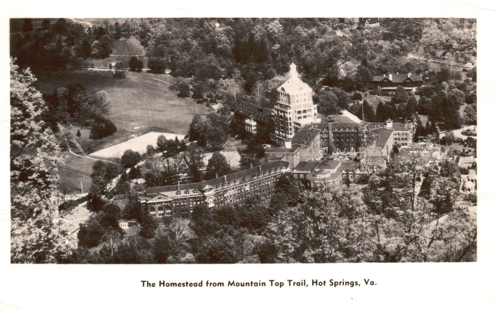 Vintage Postcard 1944 The Homestead From Mountaintop Trail Hot Springs ...