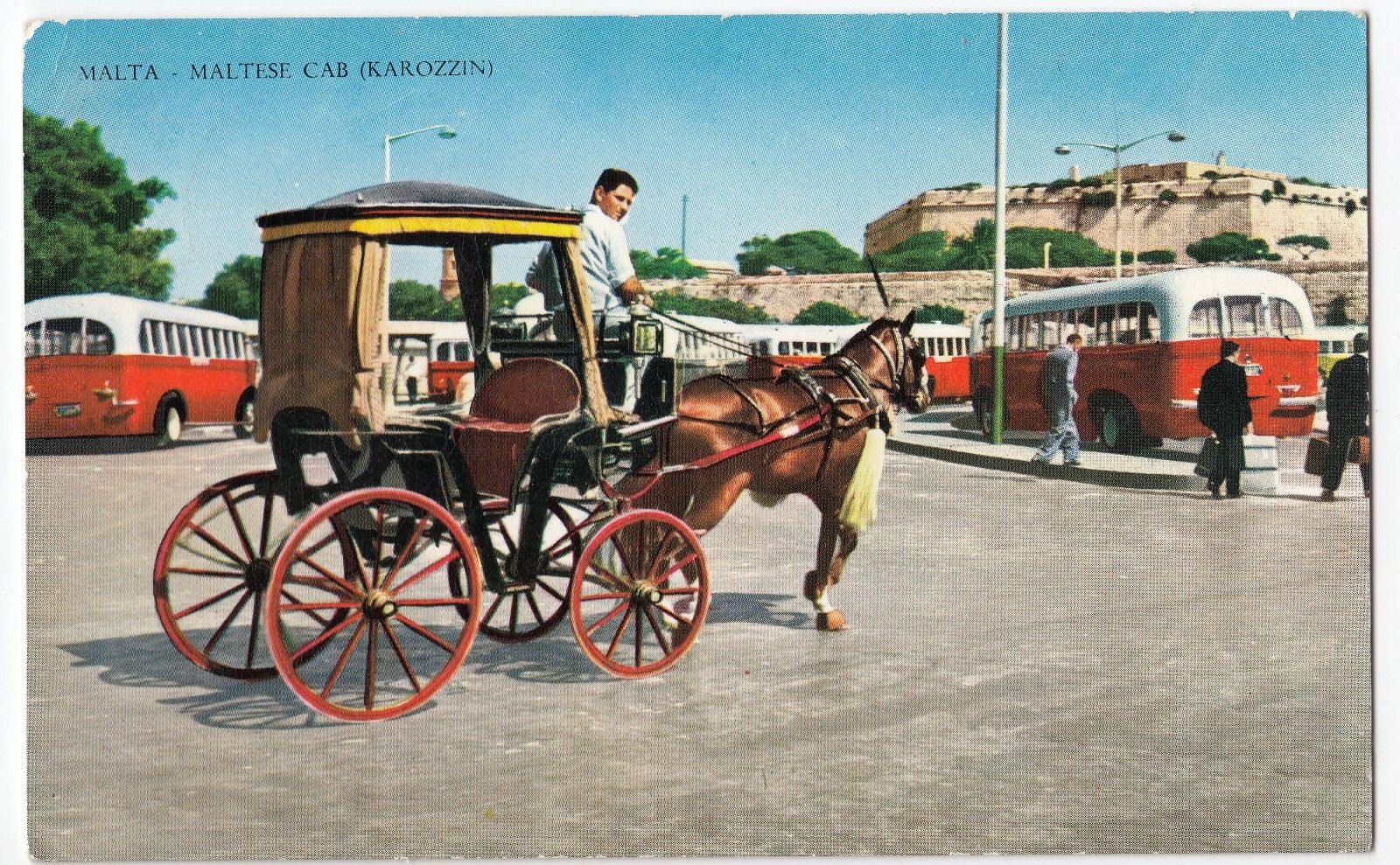 Malta; Maltese Cab - Karozzin PPC, 1965 PMK To GB | Europe - Malta ...