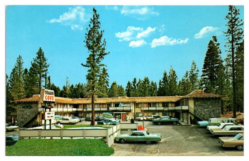 1960s Dragon Cove Motel near Lake Tahoe, Stateline, CA Postcard ...