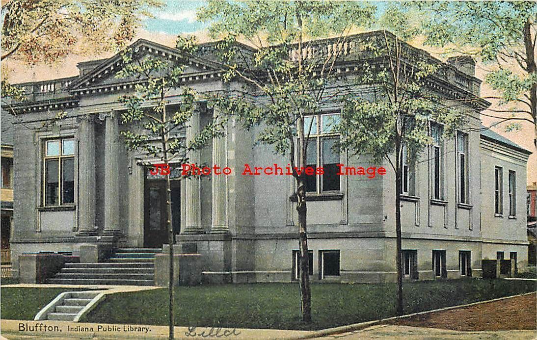 IN, Bluffton, Indiana, Indiana Public Library Building, Hugh C Leighton ...