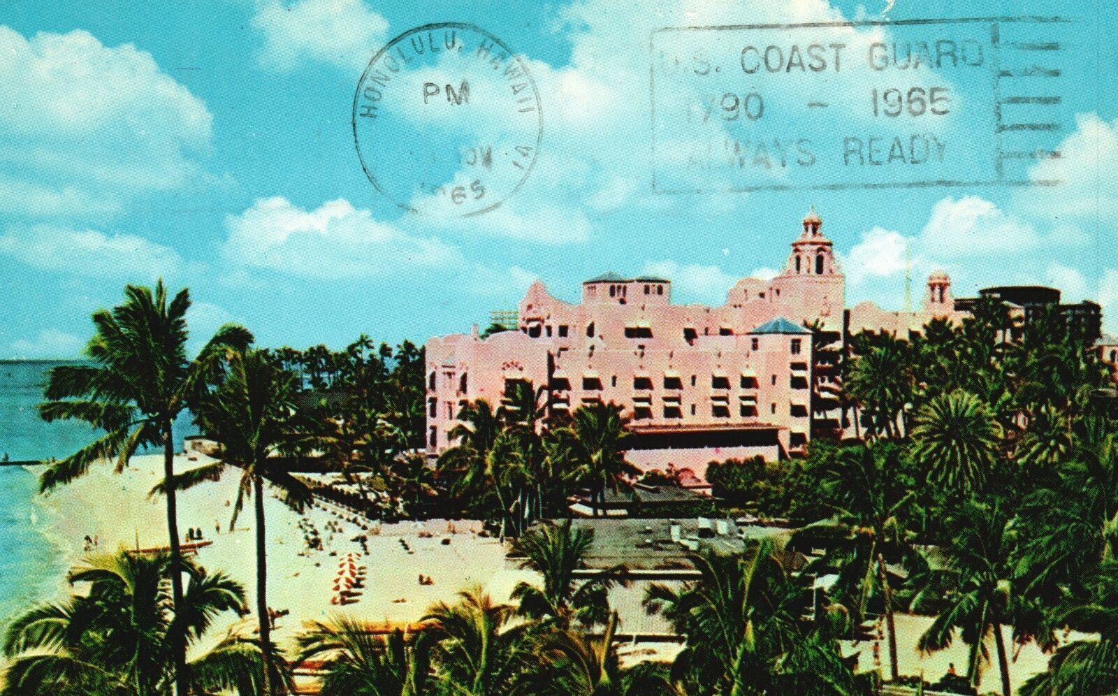 Vintage Postcard Royal Hawaiian Hotel Sheraton Hotel Waikiki Beach ...