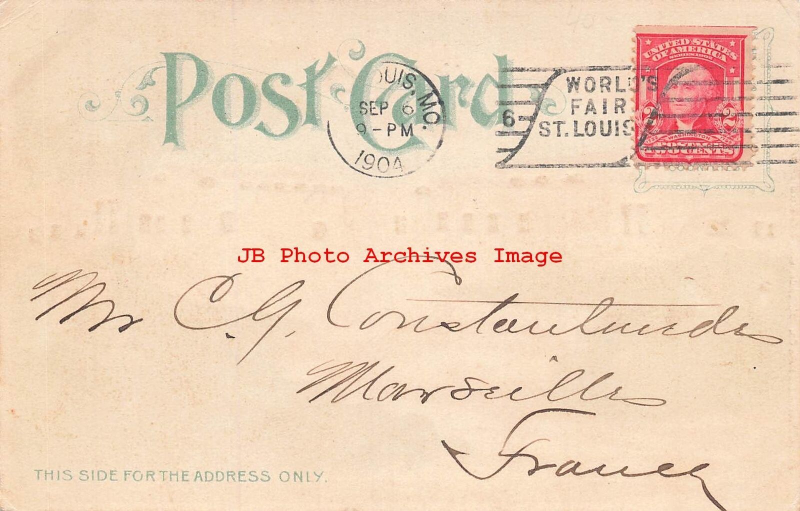 St Louis Worlds Fair, Art Palace Building, Hold to Light, Sam Cupples ...